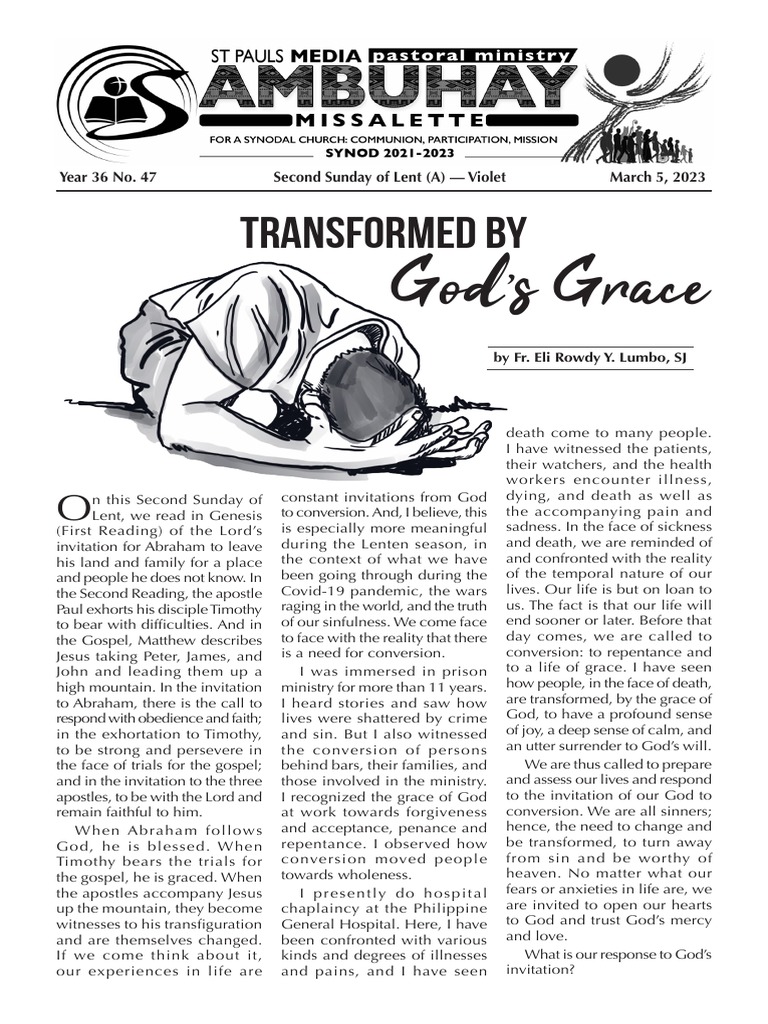 Sambuhay PDF 2nd Sunday of Lent | Download Free PDF | Jesus | Mass ...