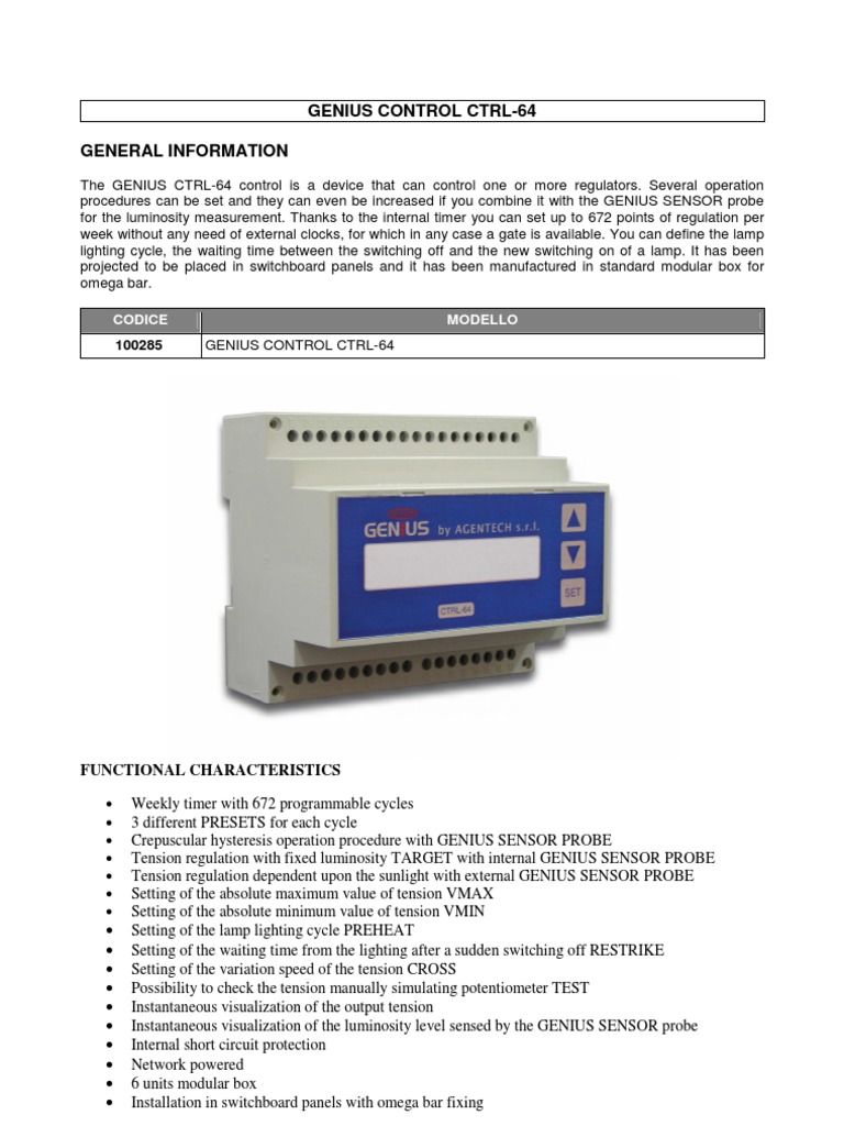 Genius Control Ctrl-64 - en | PDF