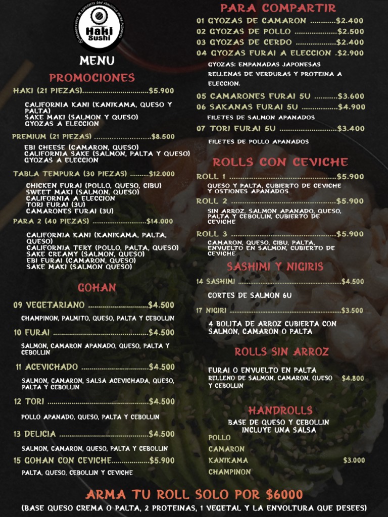 Carta Haki Sushi | PDF
