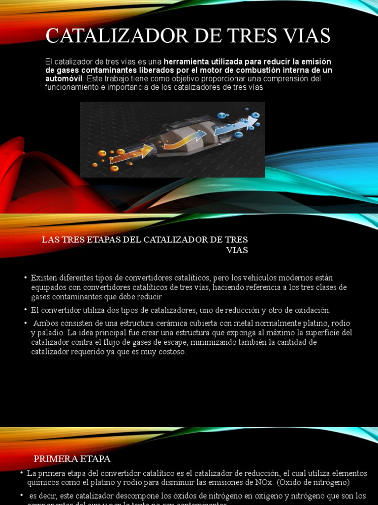 Funcionamiento del Catalizador 3 Vías | PDF | Catálisis | Química
