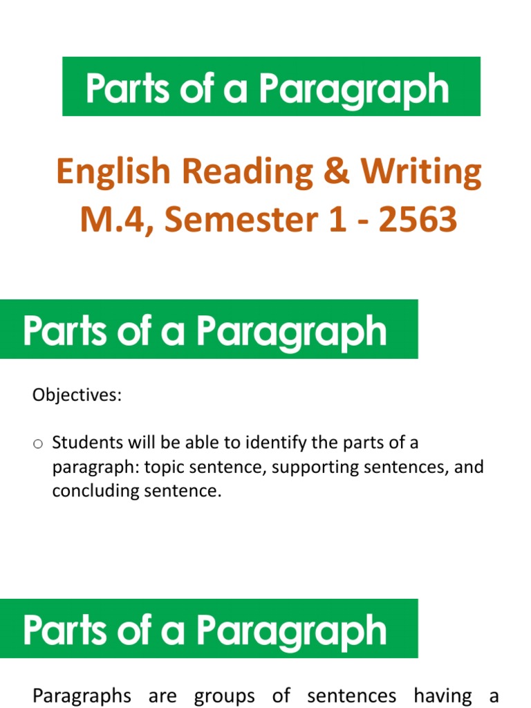 Understanding Paragraph Structure | PDF