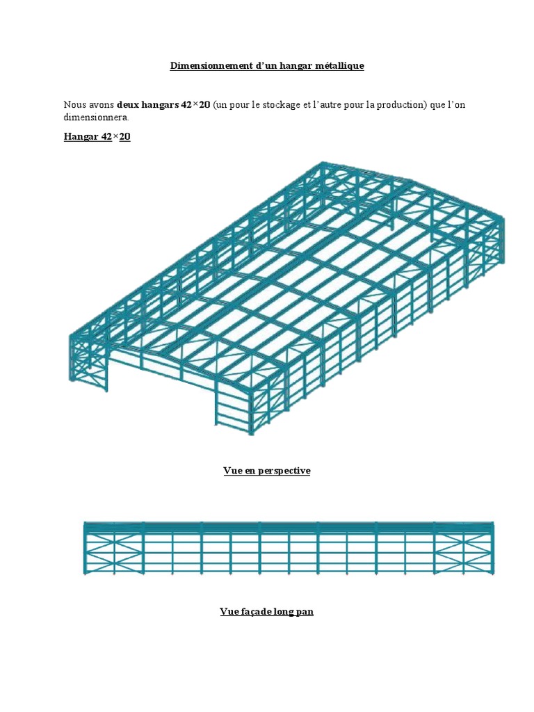 Dimensionnement Hangar Métallique | PDF | Ingénierie civile | Éléments ...