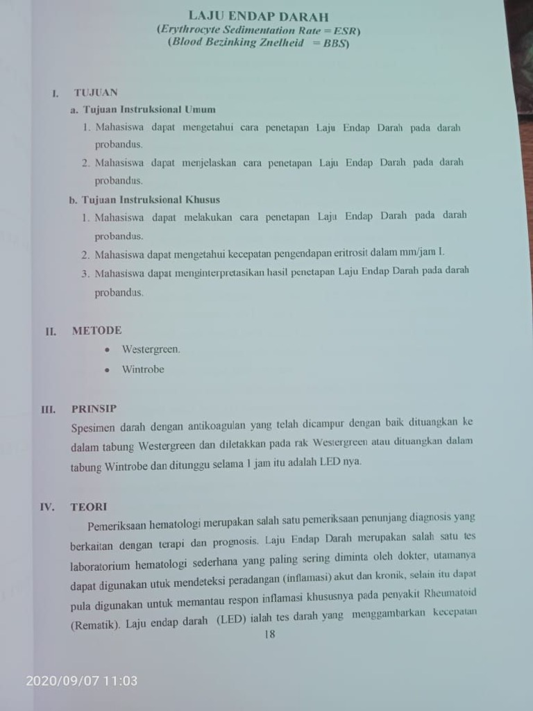 Pemeriksaan LED | PDF