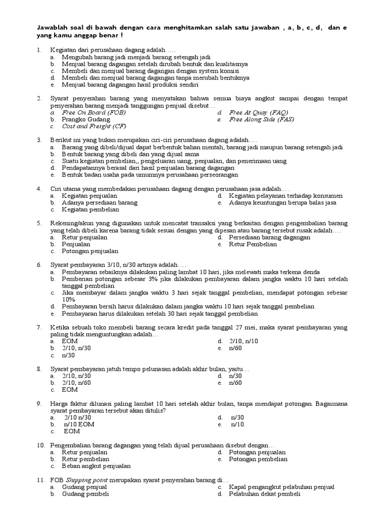 Soal Akt PD | PDF | Pengelolaan Keuangan & Uang