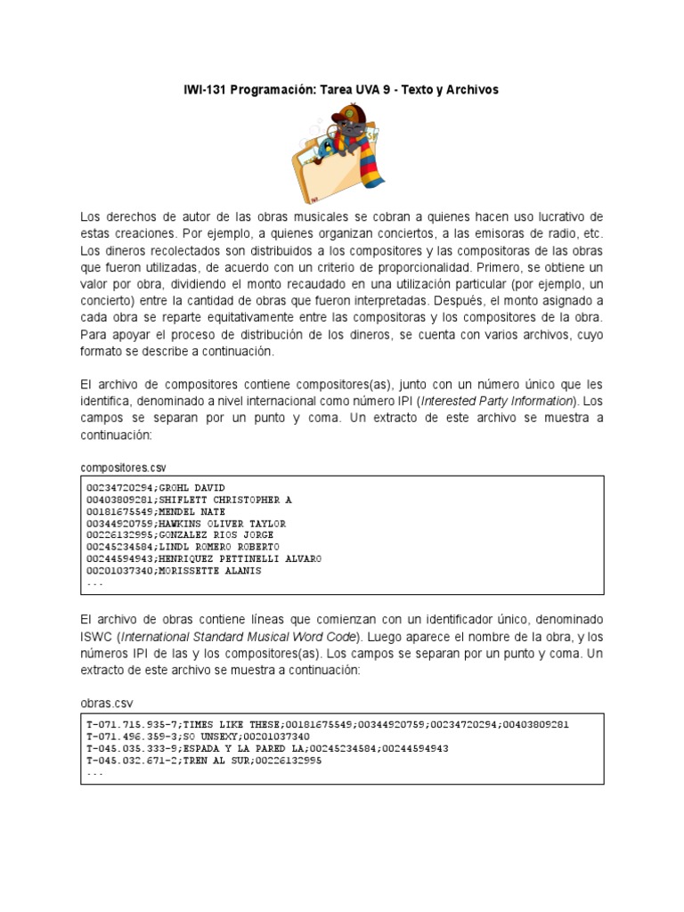 Tarea Archivos | PDF | Formatos de archivo de computadora | Entretenimiento