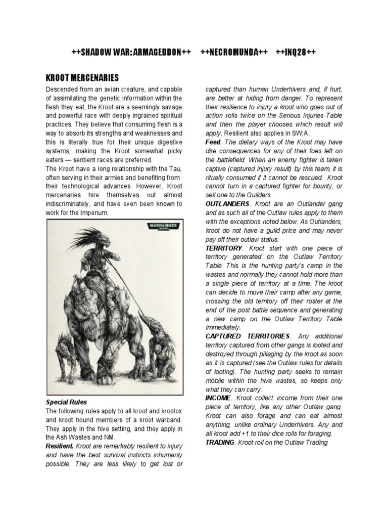 Faction - Support - Kroot Hunter Pack | PDF | Military Science