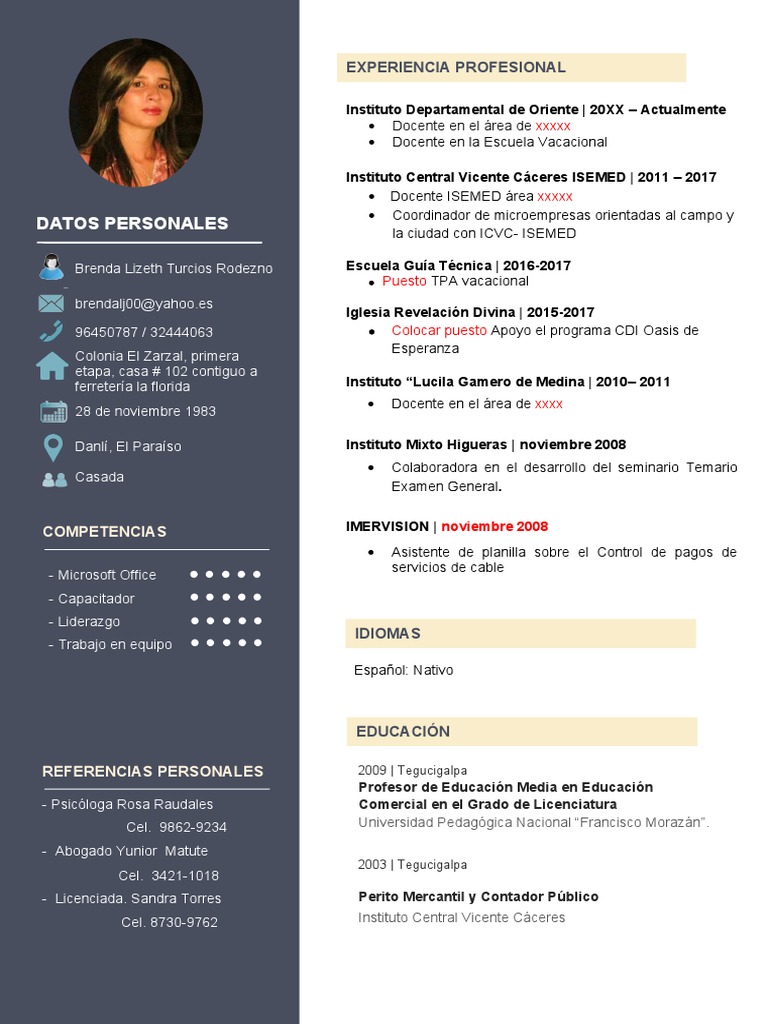 Curriculum Vitae Brenda Turcios | PDF