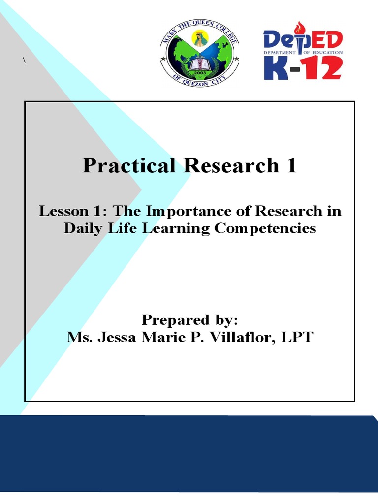 MODULE in Practical Research | PDF | Methodology | Inductive Reasoning