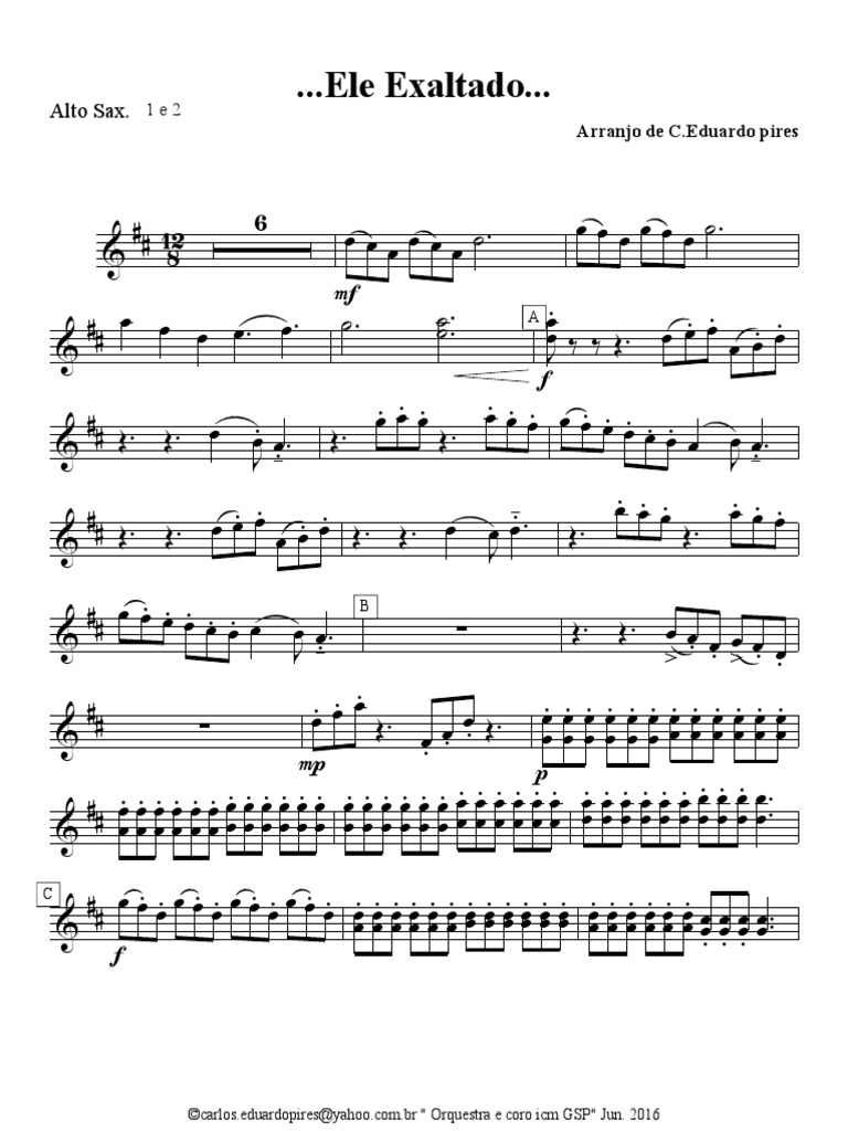 Ele Exaltado - Alto Sax - I e II | PDF