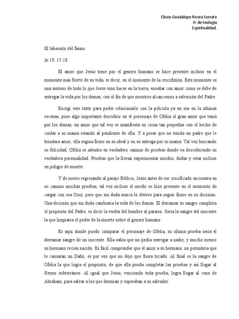 El Laberinto Del Fauno | PDF | Amor | Jesús