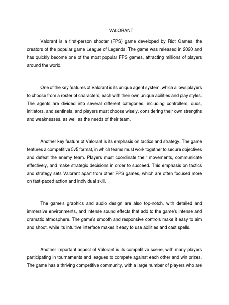 VALORANT | PDF
