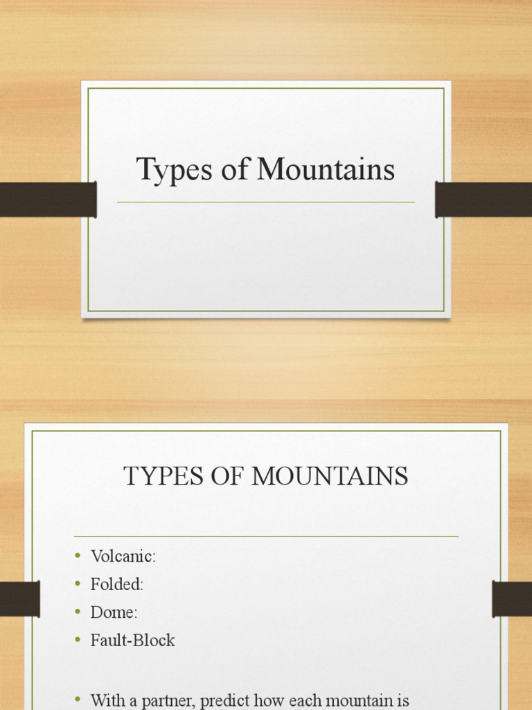 Types of Mountains | PDF | Mountains | Magma