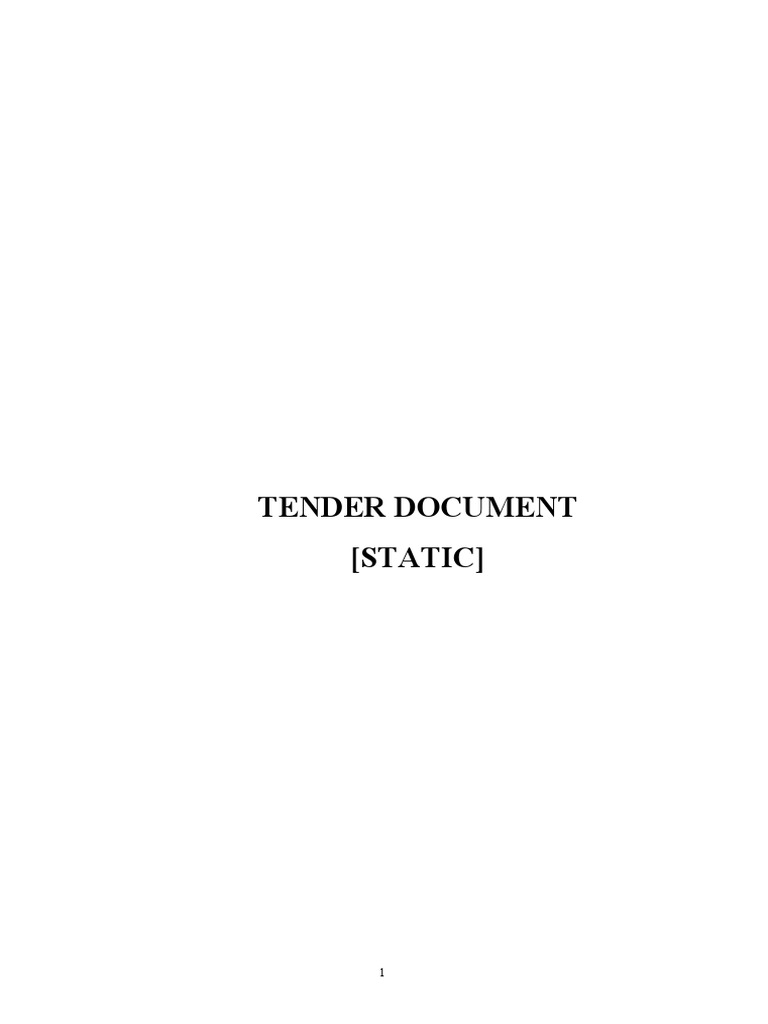 Tender Schedule | PDF | Procurement | Specification (Technical Standard)