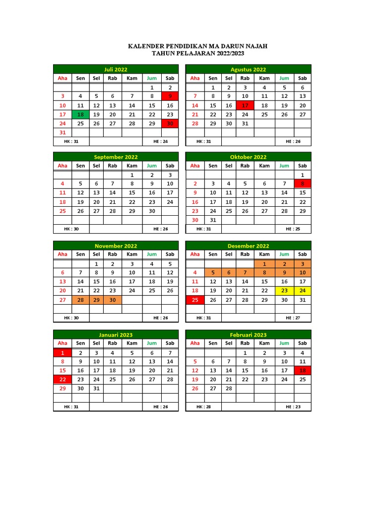 Kalender Pendidikan | PDF