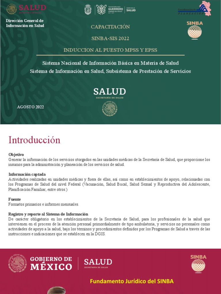 1 Presentacion Formatos Oficiales Sinba Sis | PDF | Medicina | Cuidado ...