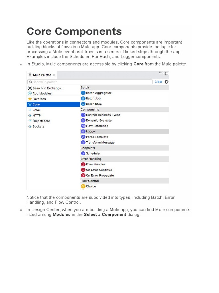 Mule Core Components Download Free Pdf Performance Indicator