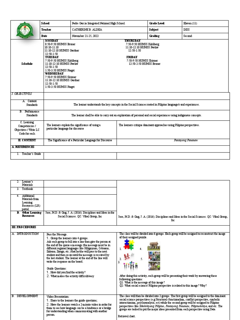 DLL Diss 3 Week 2ND Q | PDF | Learning | Communication