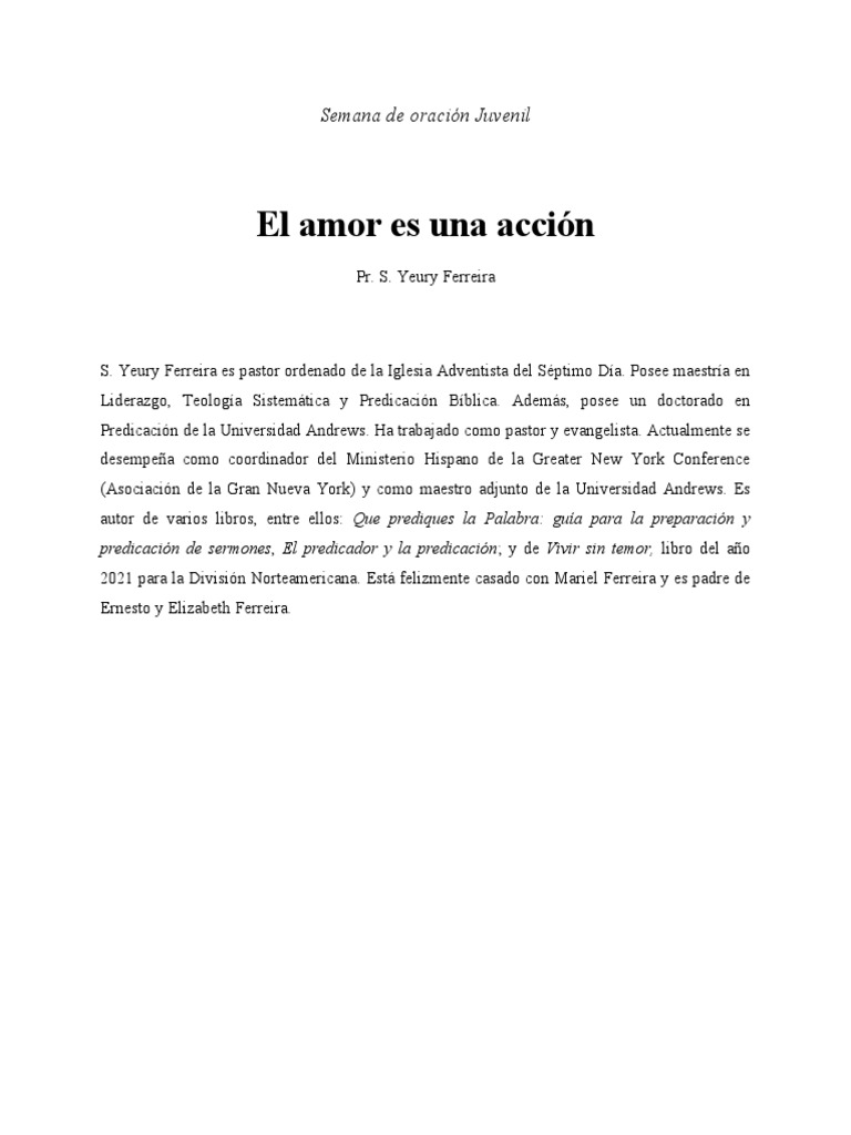 Amar Es Una Accion. 2023 | PDF | Amor | Jesús