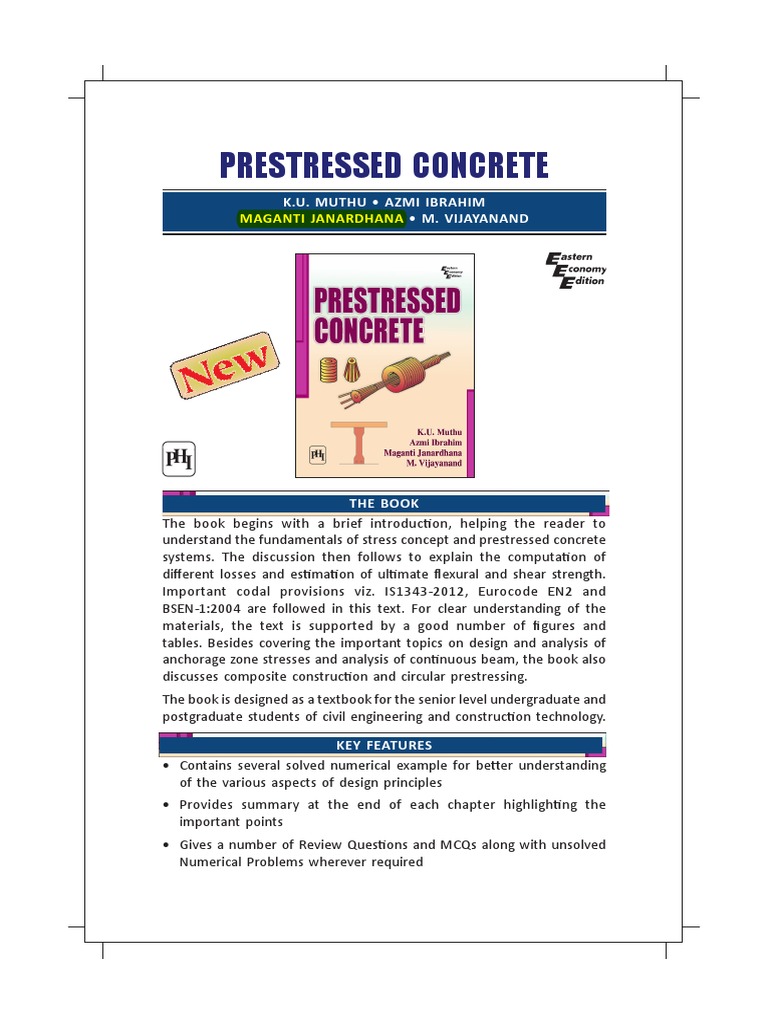 1180 - Prestresed Concrete (18th April, 2016) | PDF | Beam (Structure) | Composite Material