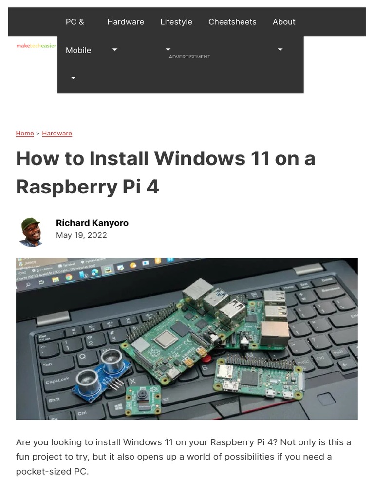 How To Install Windows 11 On A Raspberry Pi 4 - M | PDF | Raspberry Pi ...