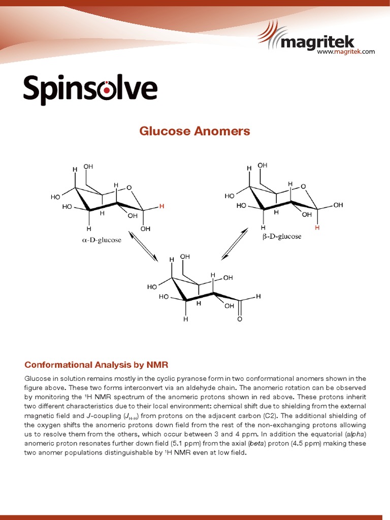 App Note Glucose | PDF | Proton Nuclear Magnetic Resonance | Scientific Techniques