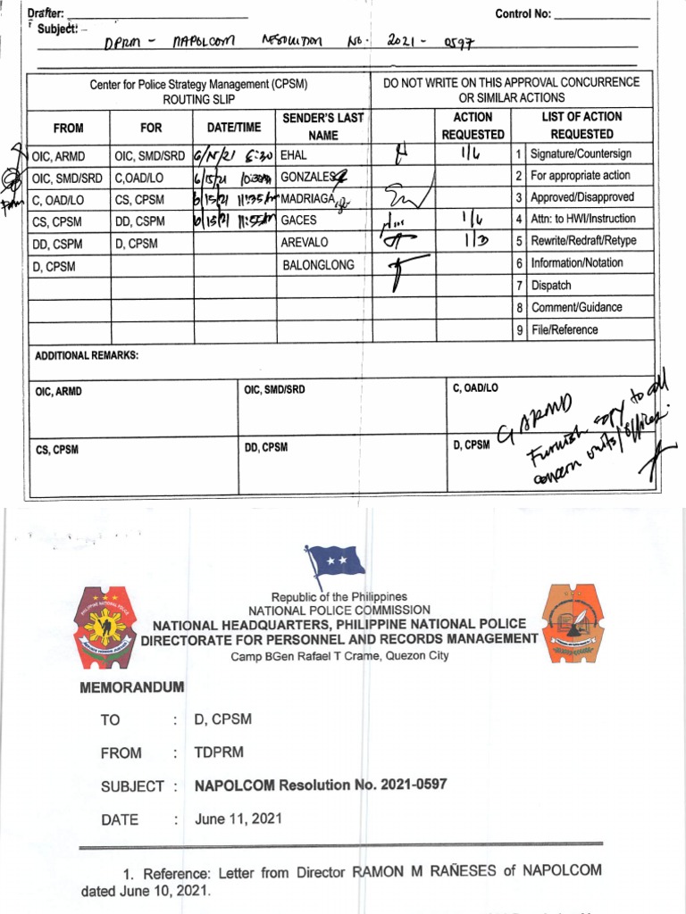 DPRM Napolcom Resolution No. 2021-0597... | PDF | Governance | Law ...