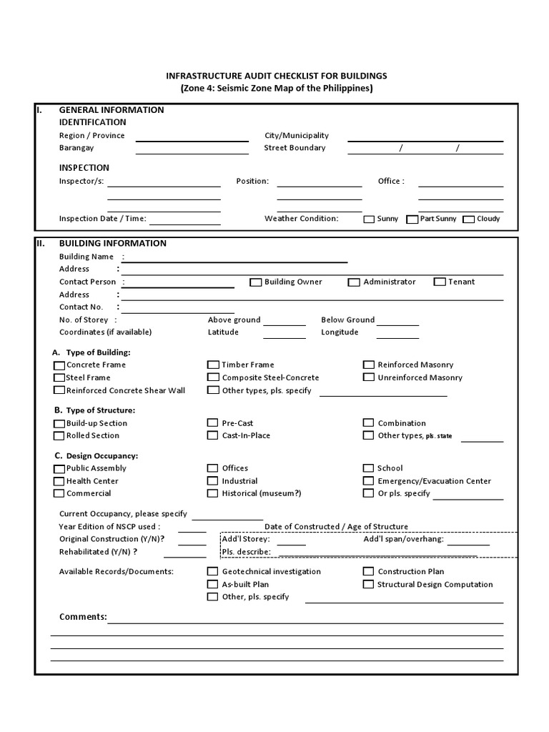Infra Audit Checklist Zone 4 | PDF | Reinforced Concrete | Beam (Structure)
