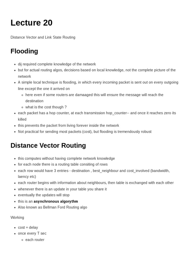 Lec 20 | PDF | Routing | Router (Computing) Lec 20 | PDF | Routing | Router (Computing)