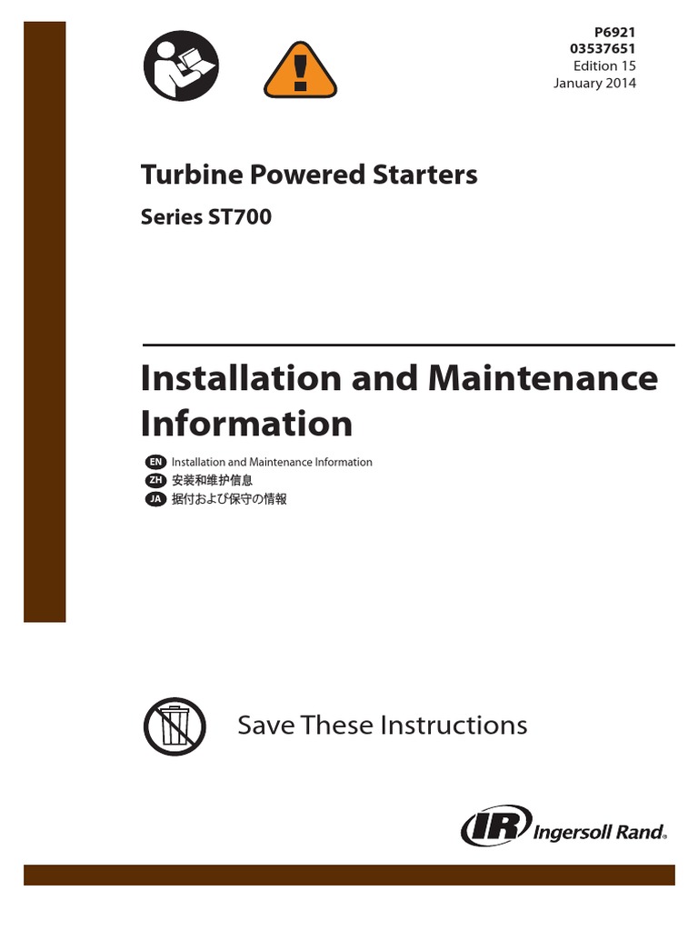 ASC Air Starter ST700 Series | PDF | Valve | Pipe (Fluid Conveyance)