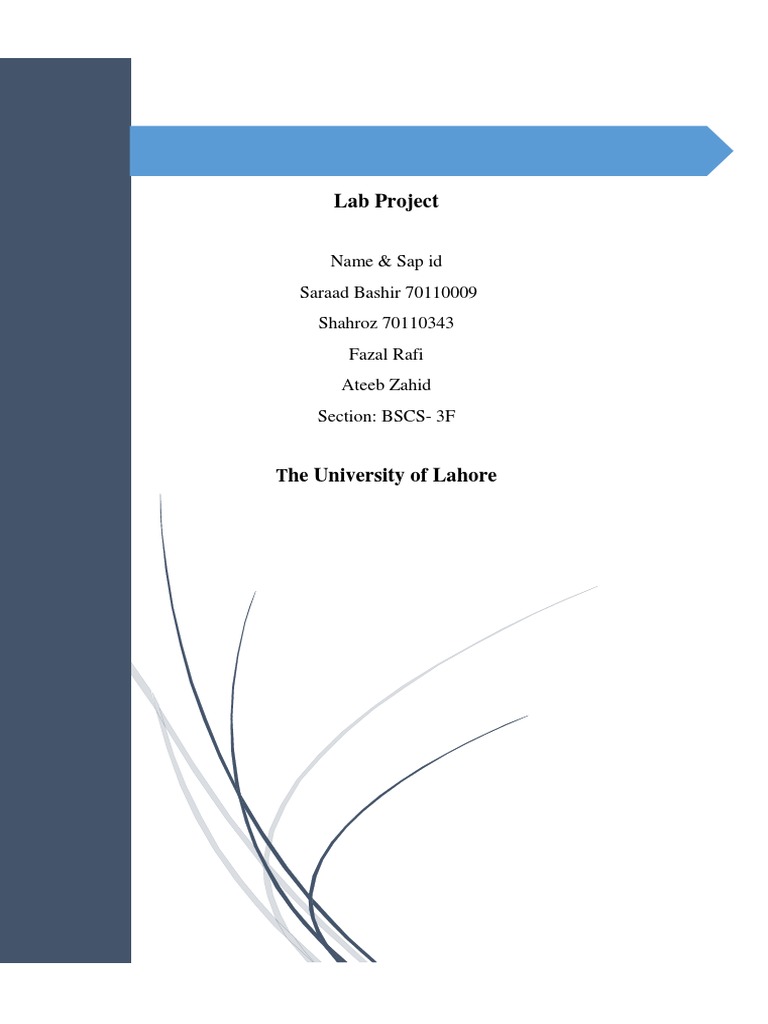 Lab Project Pdf Computer Programming Software Engineering