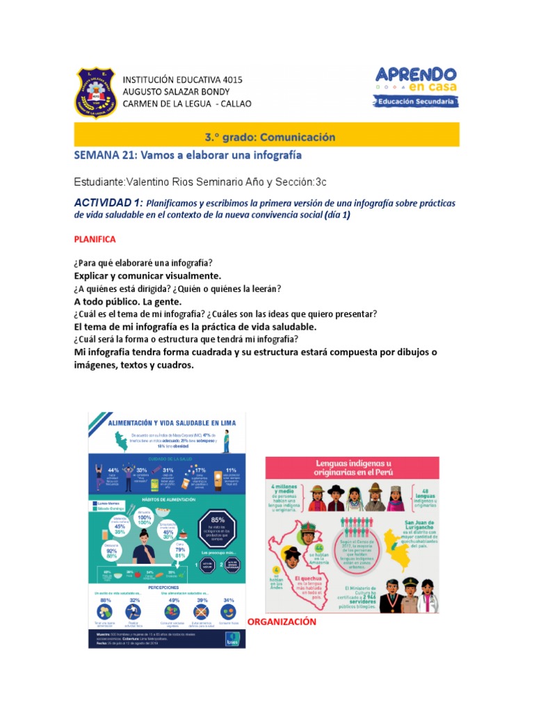 3ro Sec. Semana 21. Ficha | PDF | Infografia
