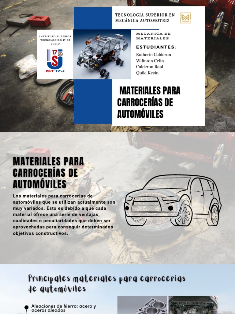 Materiales para Carrocerías Automotrices | PDF | Aleación | El plastico