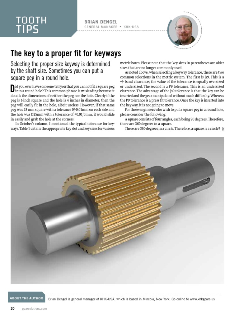 KAMA GEÇME TOLERANSLARI The Key To A Proper Fit For Keyways | Download ...