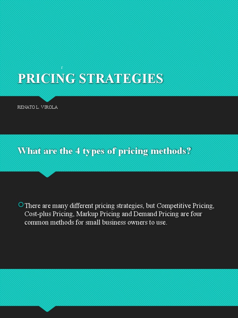 Pricing Strategies Ppt3 | PDF