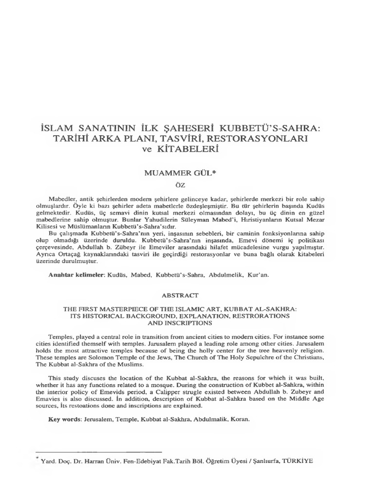 SLAM SANATININ - LK - AHESER - KUBBET - S-SAHRA - TAR - H - ARKA PLANI, TASV - R ...