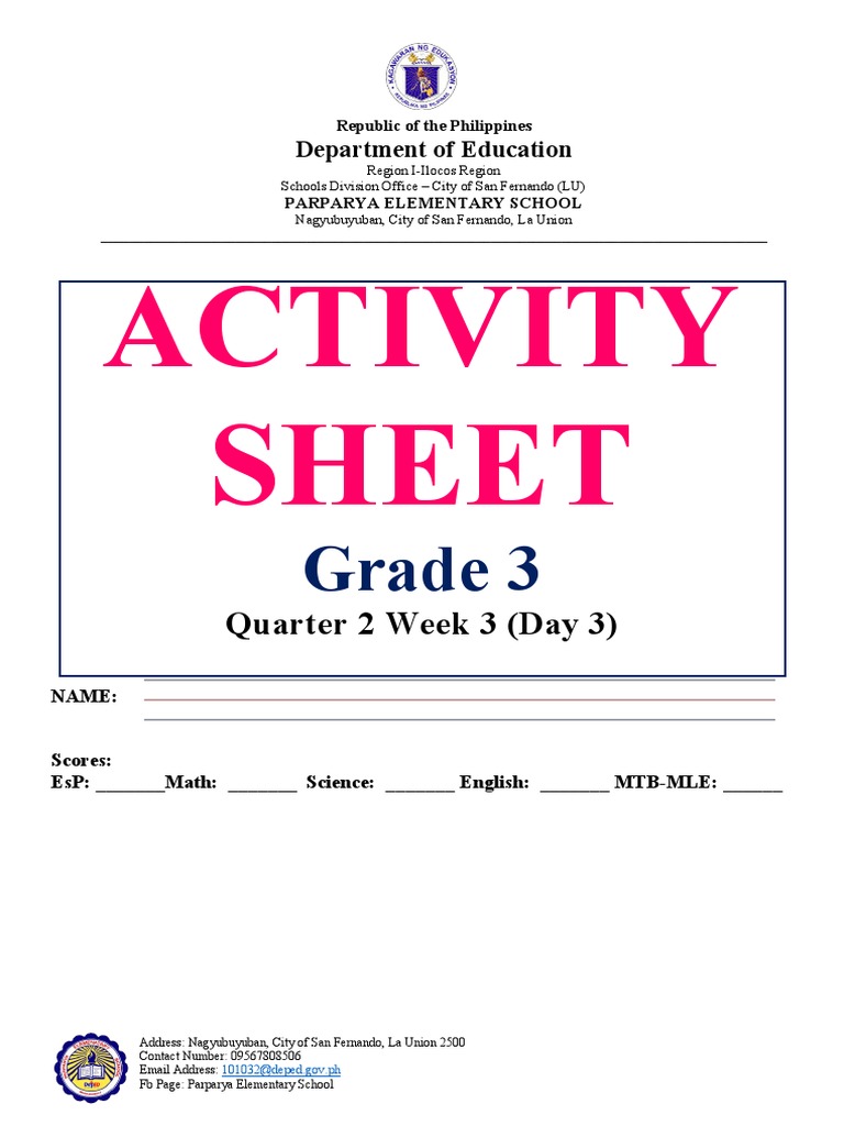 Activity Sheets Q2 | PDF