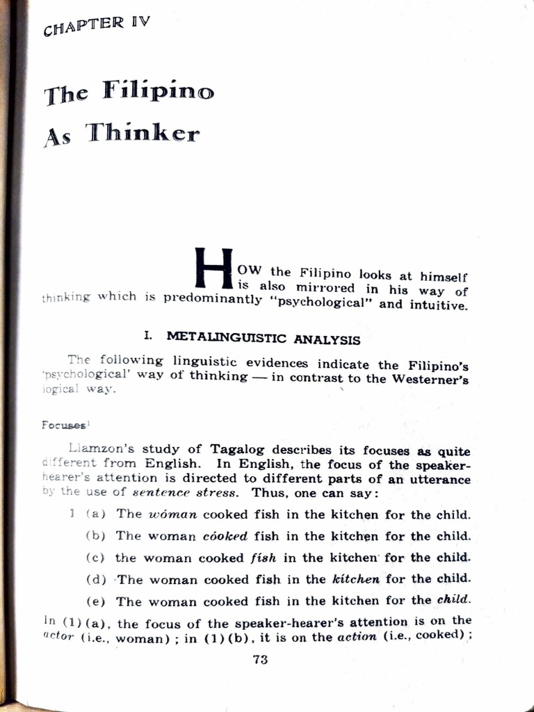 Filipino As Thinker | PDF | Reason | Logic