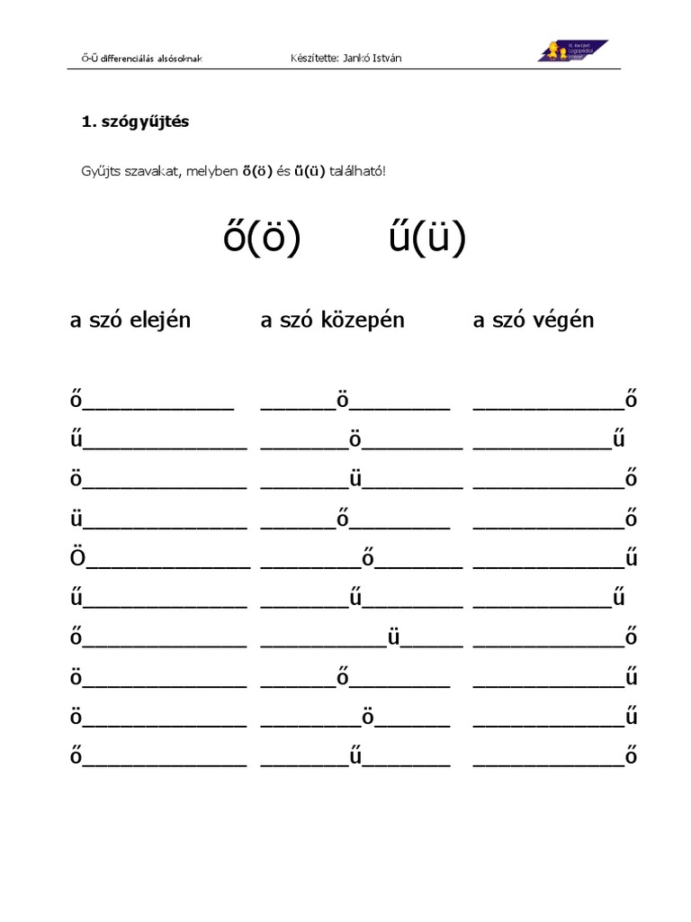 A Szó Elején A Szó Közepén A Szó Végén | PDF