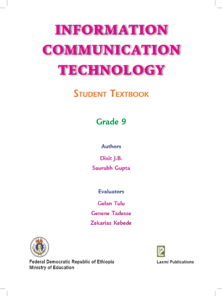 Grade 9 Information Communication Tecgnology Textbook | PDF