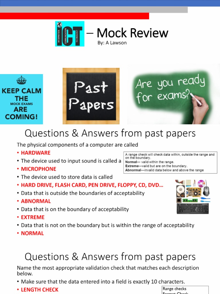 Ict - Mock Review - 2018 2019 | PDF