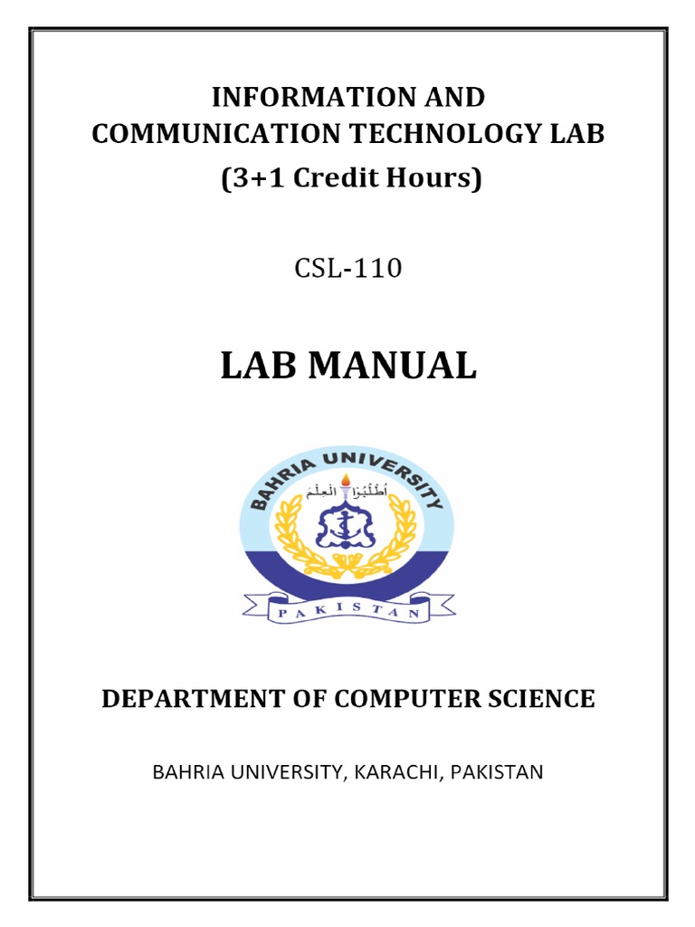 Lab Manual ICT Updated | PDF