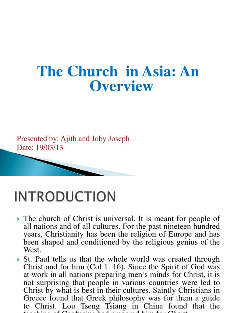 Asian Church An Overview | PDF | Catholic Church | Interfaith Dialogue