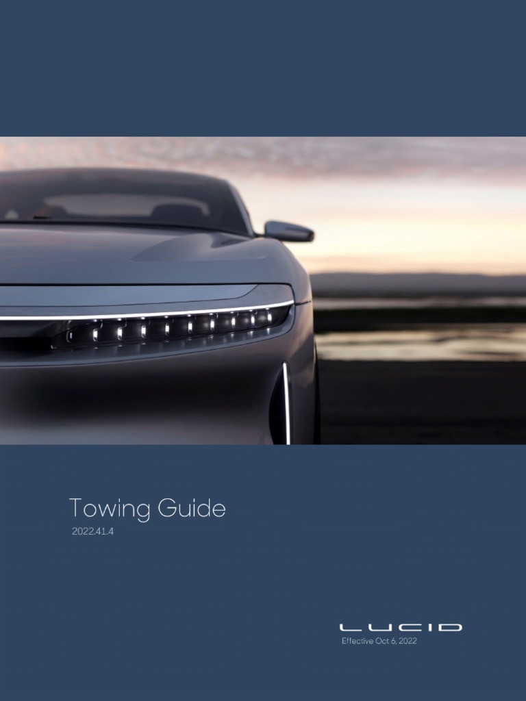 Lucid Towing Guide2022414 | PDF | Vehicles | Traffic Collision