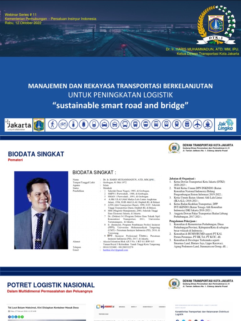 Rek Transportasi Berkelanjutan Untuk Peningkatan Logistik | PDF