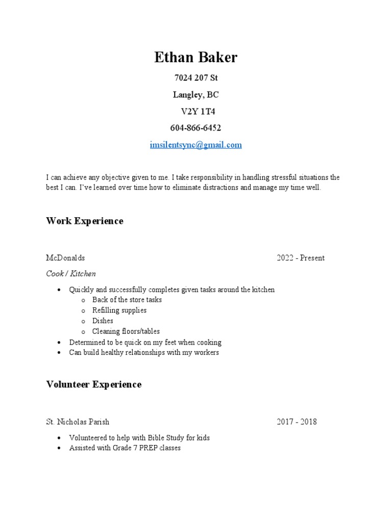 Resume - Ethan Baker | PDF