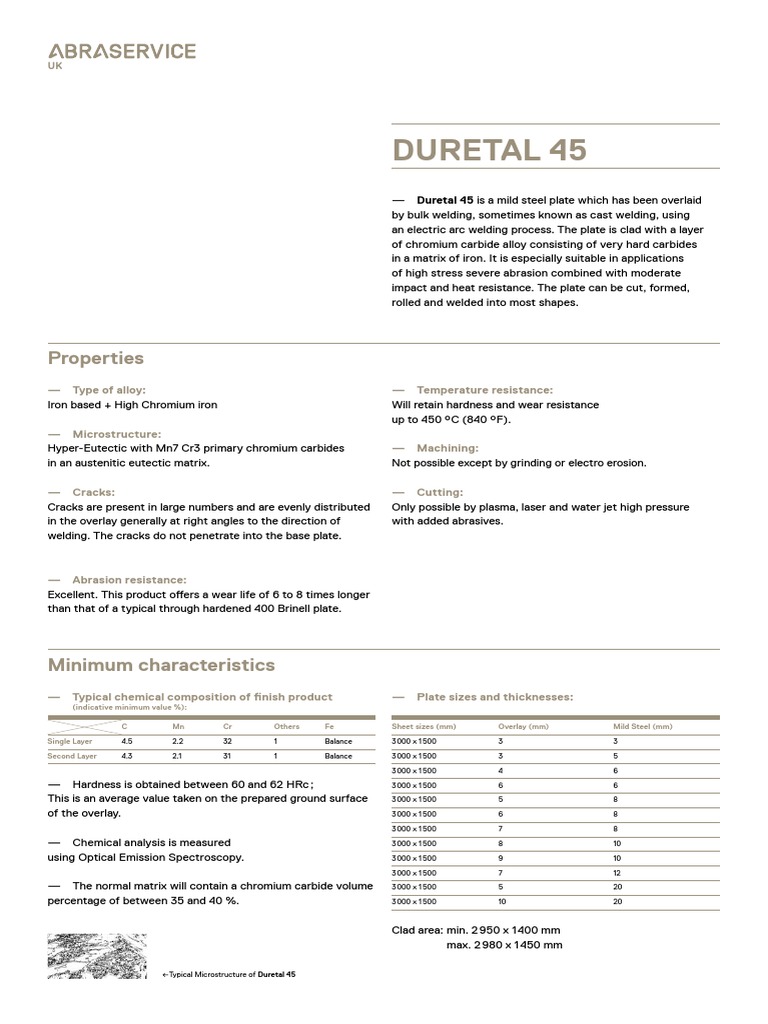 ABRA Duretal 45 | PDF | Steel | Construction