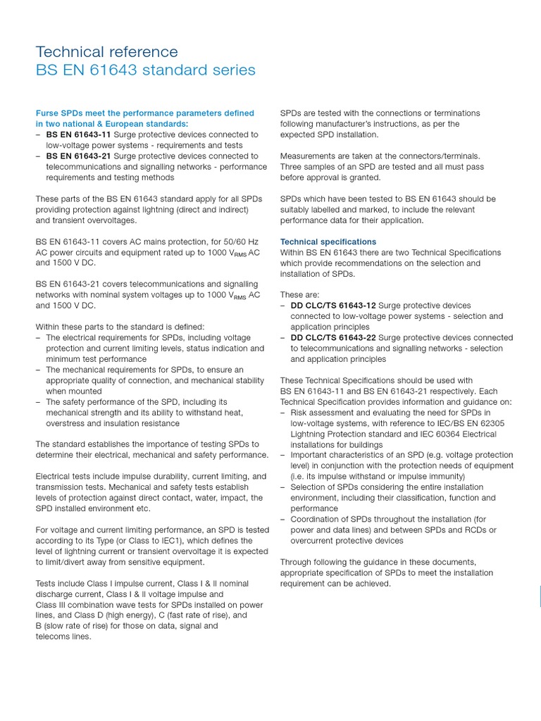 Surge Protection Standards Guide | PDF | Metrology | Manufactured Goods