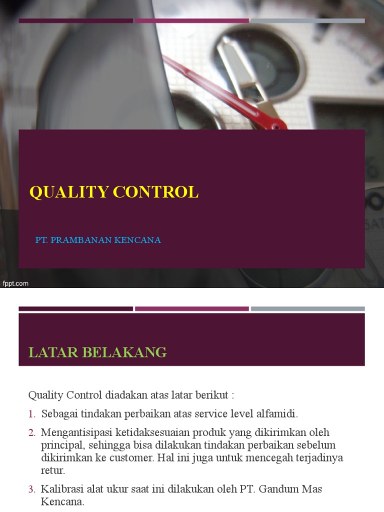 Quality Control | PDF
