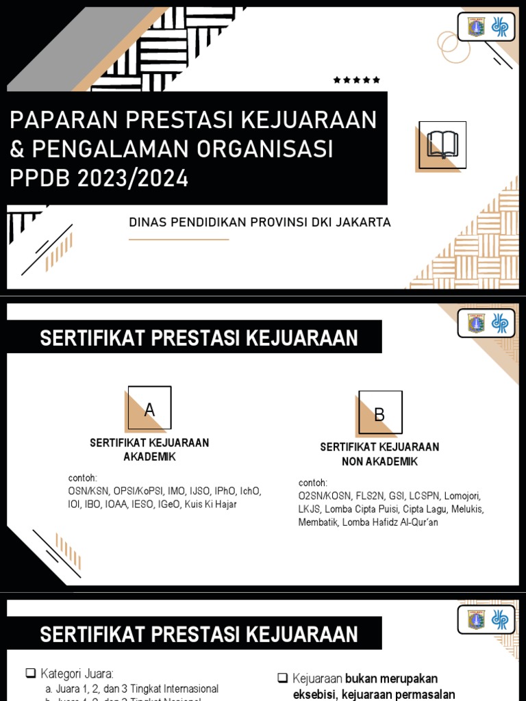 Paparan Prestasi Sidanira PPDB DKI 2023-2024 Fixx | PDF