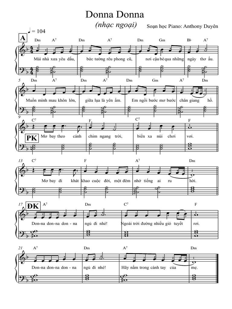 Donna Donna Piano | PDF